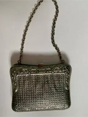 Bags | Antique Art Nouveau Silver Plated Hard Case Coin Purse Edwardian ...